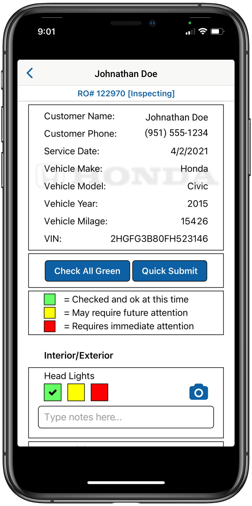 UpdatePromise Tablet Check-In