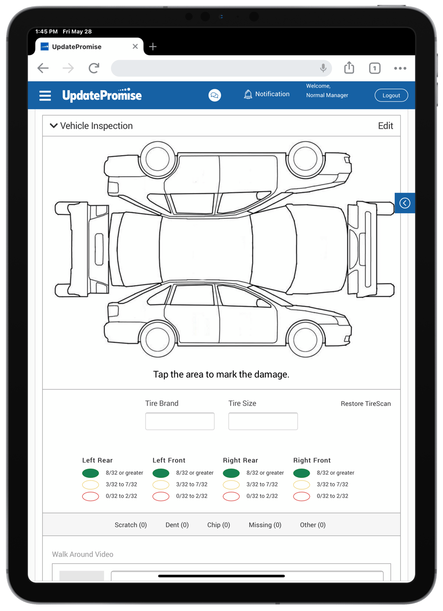 UpdatePromise Tablet Check-In